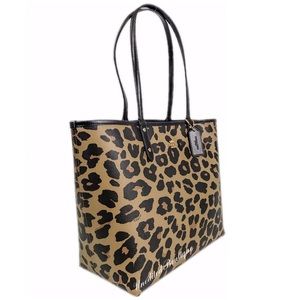 Coach | Bags | Coach Leopard Reversible Tote Handbag | Poshmark